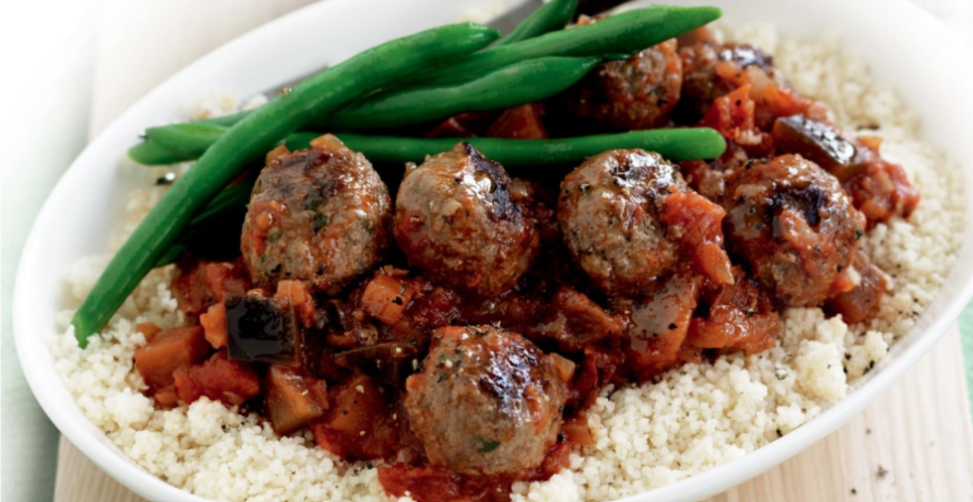 Sicilian Lamb Meatballs Braised with Eggplant, Bell Pepper, and ...
