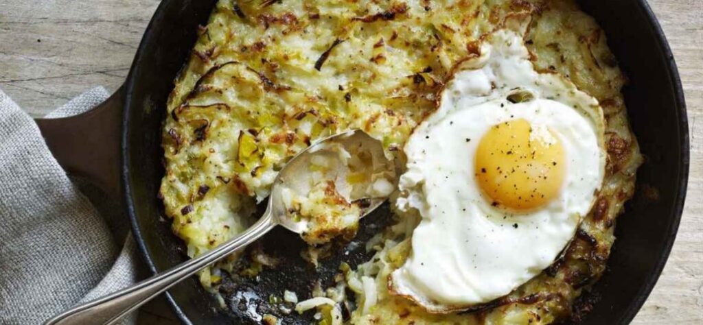 LEEK AND GRUYÈRE ROSTI WITH FRIED EGGS - Cook With Brenda Gantt