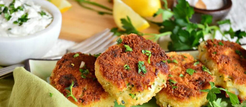 Cod Fish Cakes with Horseradish-Sour Cream Sauce, Fresh Curry ...