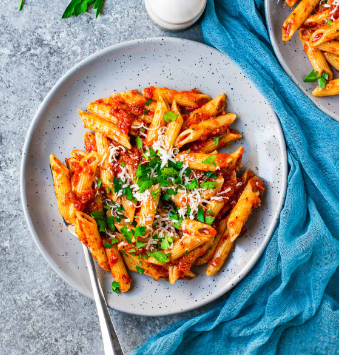 Penne with Fire-Roasted Tomato and Roasted Red Pepper Sauce - Cook With ...