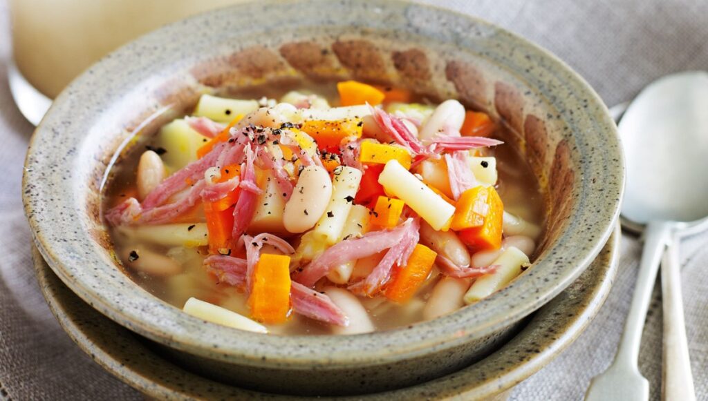White Beans with Cabbage, Pasta, and Ham - Cook With Brenda Gantt